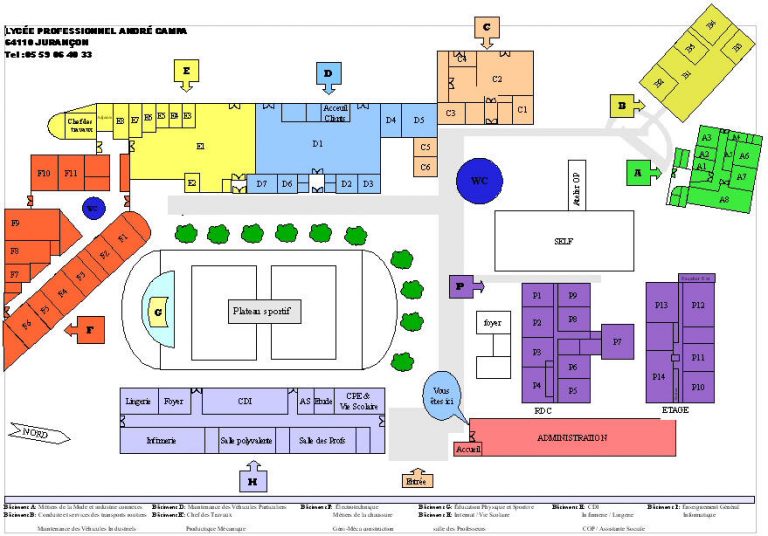Plan du lycée – Lycée professionnel André CAMPA